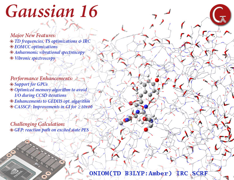 Gaussian 16 製品概要 | HPCシステムズはすべての研究開発者に計算力を提供します。